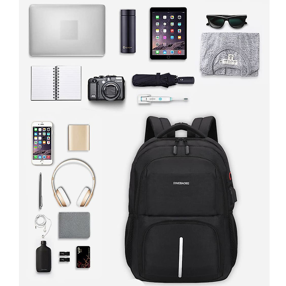 Travel Laptop Backpack For Men And Women, Business Anti Theft Slim Durable Laptops Back Pack With USB Charging Port, Water Resistant Computer Bag Fits 15.6 Inch Notebook Gifts For College School