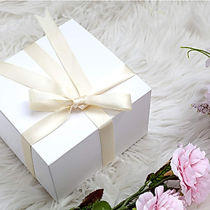GEFTOL Gift Box 20 Pack 5 x 5 x 3.5 inches Fold Box Paper Gift Box Bridesmaids Proposal Box for Bridal Birthday Party Christmas（White）