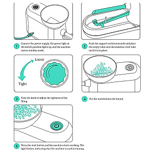 OQFAFCN The Za Machine,Automatic Roller Blaze Roller for Weed,Za Rolling Machine,Portable Herb Grinder for 8/6.5mm,Weed Grinder,Pre Roll Machine,Automatic Joint Roller Machine (black)…