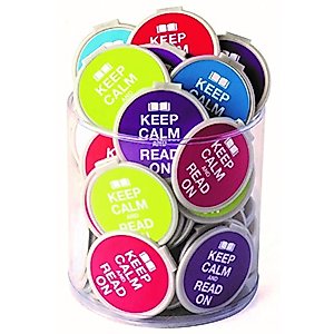 Keep Calm & Read ON Bulk Bookmarks for Teens - 75 Bookmarks for Kids Girl’s Boys- School Student Incentives – Library incentives – Reading Incentives - Party Favor Prizes - Classroom Reading Awards!