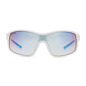 Foster Grant Sun Luv Embrace The Unknown Shield Sunglasses, Matte White, 55mm (10260197.COM)