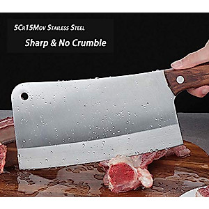 HERMANO Butcher Knife, Meat Cleaver Knife, 8 Inches Chopping Knife, Super Strong Makes Heavy Duty Easy