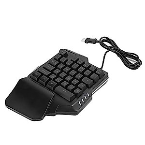 G30 One Handed Gaming Keyboard , Professional LED Backlit Keyboard , Compact 35 Keys Half Keyboard Gaming Keypad for win2000 ,XP ,Me ,Vista7 ,8 ,OS X Black