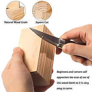 YOUEON 12 Pack Unfinished Wood Blocks for Art and Crafts, 4 X 4 X 1 Inch MDF Wood Board Wood Square Blocks Craft Panels Great for Crafts, Painting, DIY Projects, Chip Carving