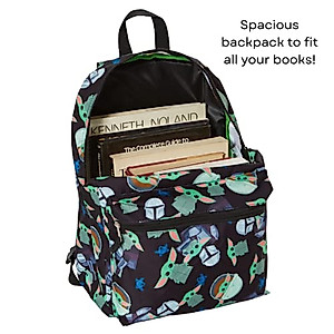RALME Star Wars Mandalorian Baby Yoda Backpack for Kids and Adults, 16 inch