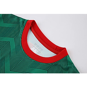 Mexico Green Futbol Sports Soccer Football Boys Kids Youth Jersey Shirt Kit Shorts Set (Size-26 (8-9 Years))