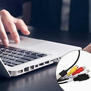 OSALADI Video Converter Capture USB Capture Card USB Capture 1 Set of Video Adapter Video Selector Portable Audio Adapter (Black) Capture Card Audio Video Capture
