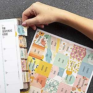 DiverseBee Spanish Bible Tabs (Large Print, Easy to Read), Bible Journaling Book Tabs, Christian Gift, 66 Bible Tabs Old and New Testament, Includes Catholic Books and 9 Blank Tabs - Alegria Theme