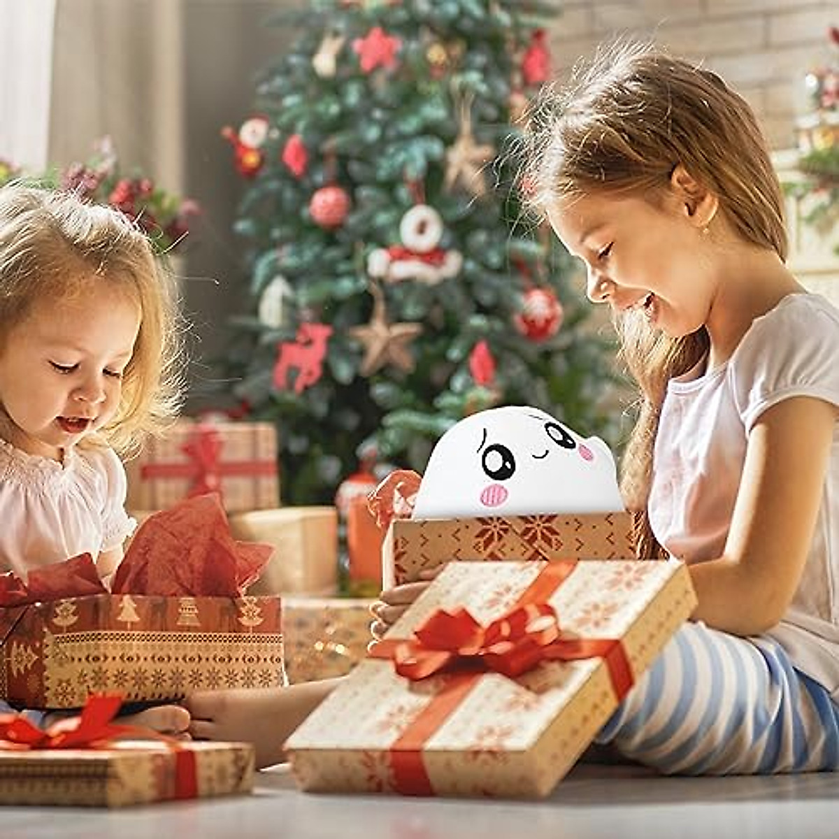 FRSHALOUIS Ghosty Plush Toy Doll - Glow in The Dark Fluorescent Plush Toy,Halloween Foxy and Boxy Plush The Best Gift for Christmas Birthday (Ghosty)