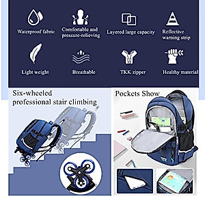 Mfikaryi Solid Color Elemetary Rolling Backpack,Camo Prints Kids Wheeled School BookBag,Backpack with wheels for boys