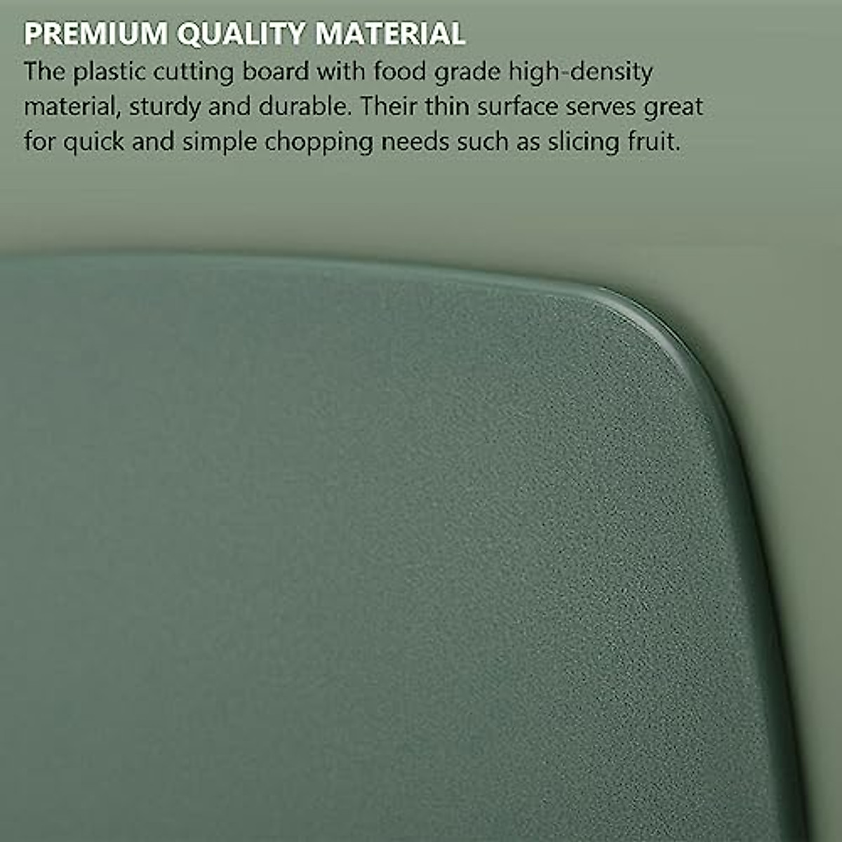 Cutting Boards for Kitchen,Plastic Cutting Board Set of 3, Thick Chopping Boards for Meat, Veggies, Fruits, with Easy Grip Handle,Dishwasher Safe (Green, 3Pcs)