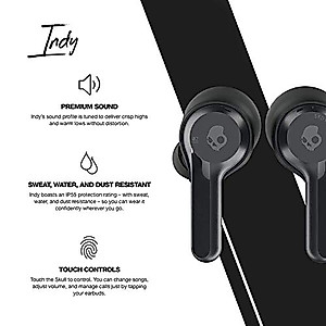 Skullcandy Indy True Wireless in-Ear Earbud - Black (Renewed)
