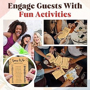 STOFINITY Guess Who Bride Or Groom Bridal Shower Game - 50 Pcs What Did The Groom Say Bridal Game, Bridal Party Games Ideas, Wedding Games for Guests Bridal Shower Decorations