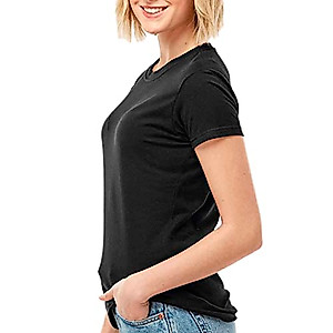 Tultex Ladies' Slim Fit Fine Jersey Tee- Black- 2XL
