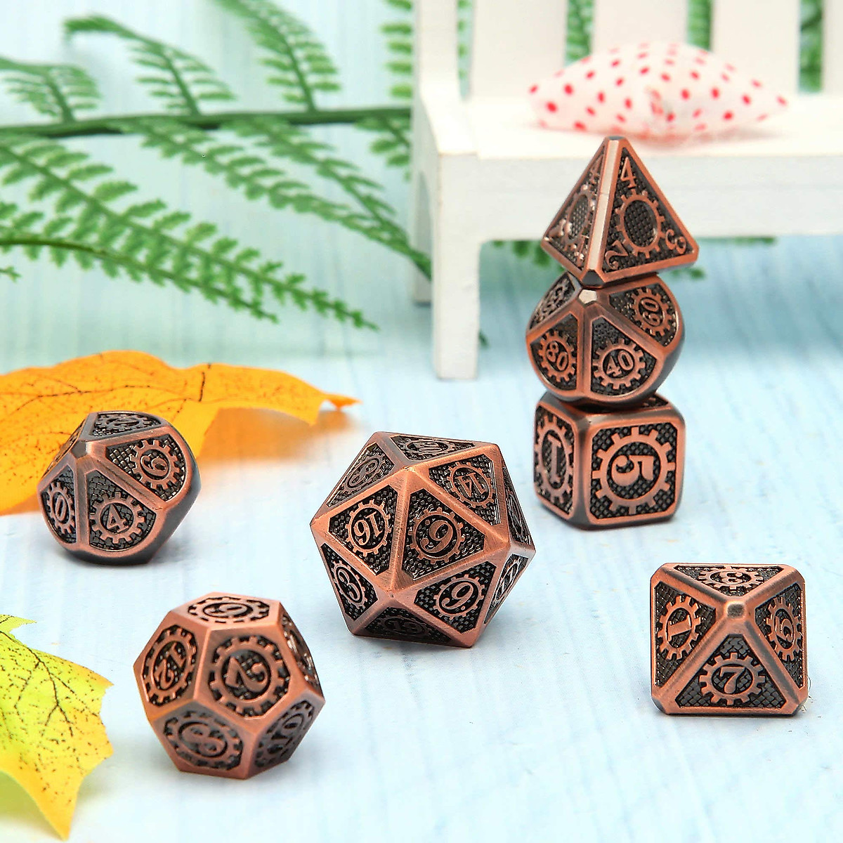 Dungeons and Dragons Dice Set, Metal Polyhedral DND Large Dice Bag Bulk Tower Role Playing Dice