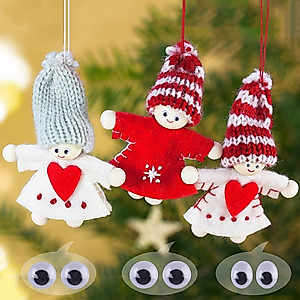 1000Pcs Googly Wiggle Eyes Self Adhesive for Craft Sticker Multiple Size 4-24mm for DIY Animal Creative Crafts Decorations