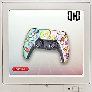 BABY CUDDLE BOX Simpsson Custom PS-5 Controller Wireless compatible with Play-Station 5 Console by BCB Controllers | Proudly Customized in USA with Permanent HYDRO-DIP Printing (NOT JUST A SKIN)