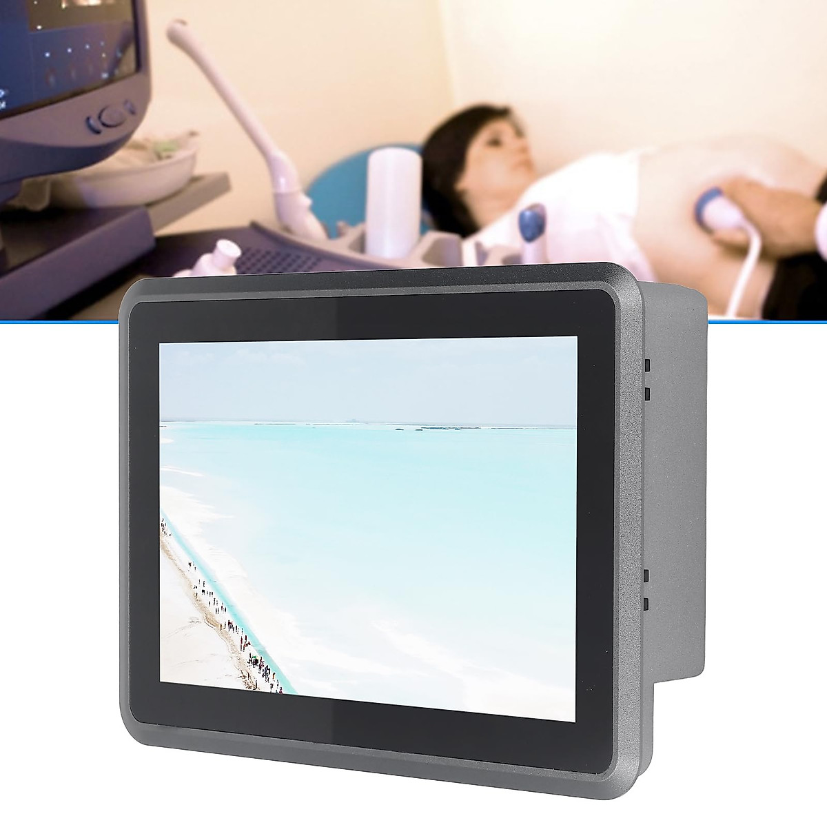 Industrial Tablet PC, Dustproof Rugged Touchscreen Tablet Sensitive Quiet Efficient Heat Dissipation Accurate Touch 100‑240V for Industrial Automation (US Plug)