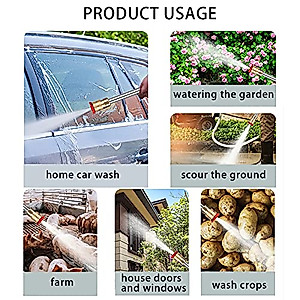 21V Cordless Car Wash Machine with Accessories Portable Electric Pressure Washer with Water Tank for Cars Gardens Terraces Windows Cleaning Works
