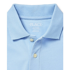 The Children's Place boys Single Long Sleeve Pique Polo, Brook, Small