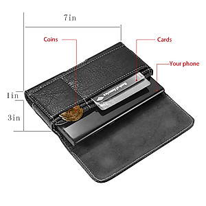 eBigValue Cell Phone Clip Holster with Card Slot for Moto G 5G 2023, Moto G Pure, Moto G Stylus 5G, Galaxy Note 20 Ultra