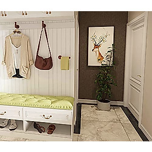 3 Pack Industrial Pipe Bathroom Hardware Accessories Set, Include 2 Robe Coat Towel Hook and 1 Toilet Paper Holder for Hanging. 1/2" inch Threaded Wall Mounted Rustic Decor Accessories Kit (Bronze)