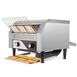 Dyna-Living Commercial Toaster 450 Slices/Hour Conveyor Toaster Heavy Duty Commercial Toaster for Restaurant 2600W Conveyor Belt Toaster Oven for Bagel Bread