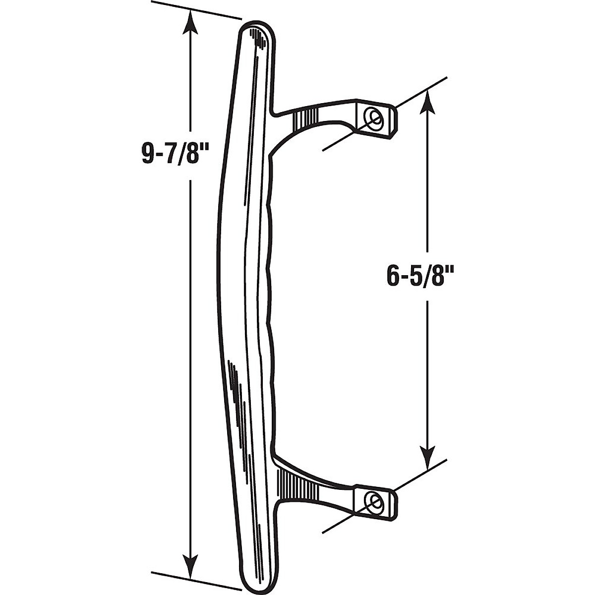 Prime-Line C 1196 6-5/8 In. White Painted Diecast Sliding Patio Door Pull Handle (Single Pack)