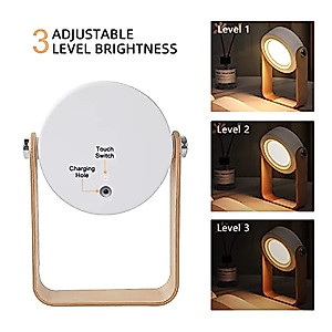 TitiGeeli Rechargeable LED Camping Lantern Lamp,Rechargeable-Dimmable-Multi-Functional Portable Light,4-in-1 Foldable Table Lamp，Bedside Lamp for Bedroom,Living Room,Outdoor,Office,Camping