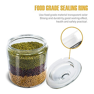 Masthome Large Glass Jar,1 Gallon Glass Jar with Lid, Airtight,Dishwasher Safe,Wide Mouth Glass Storage Canister for Pasta,Flour,Nuts,Cookies,& More-Send 15 Food Storage Bags