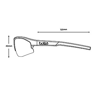 bollé BS003004 Bolt 2.0 Sport Bike Sunglasses, Titanium Matte - Volt+ Ultraviolet Cat 4
