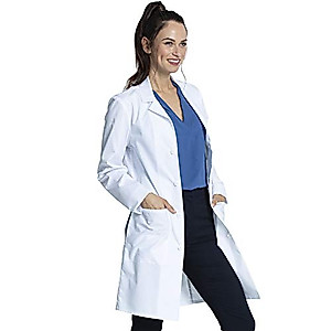 Cherokee Men & Women Scrubs Lab Coat 38'' CK460, M, White