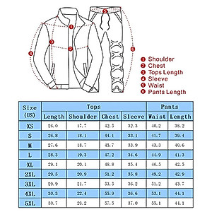 Sun Lorence Men's Casual Sweat Suit Set Full Zip Tracksuit for Jogging Running Sports Navyblue L