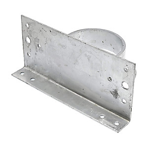 Chain Link Fence 2 1/2" [2 3/8" OD] x 6" Wood to Steel Post Adapters | Adapter Brackets | Wood Fence Steel Post Bracket (Pack of 4)