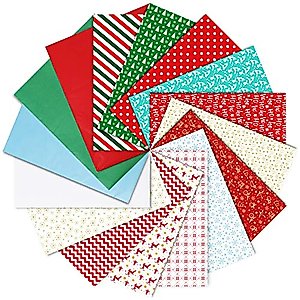 200pcs Christmas Tissue Paper for Gift Wrapping, 16 Different Style Wrapping for Christmas Boxes, Xmas Wrapping Bags and Wine Bottles