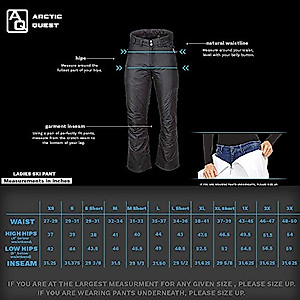 Arctic Quest Women's Snow Ski Pants Water Resistant Softshell Insulated Skinny Fit Pants Snowboarding Hiking Winter Outdoor, Vanilla, Small