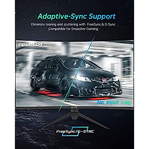 KTC 32 inch Curved Gaming Monitor, 2K 170Hz Monitor, 1440P 144Hz Monitor, 1500R Frameless, 1ms, HDR, FreeSync Premium, DisplayPort/HDMI/USB, VESA Wall Mount, PC Monitor, H32S17