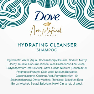 Amplified Textures, Hydrating Cleanse Shampoo, 11.5 fl oz (340 ml), Dove