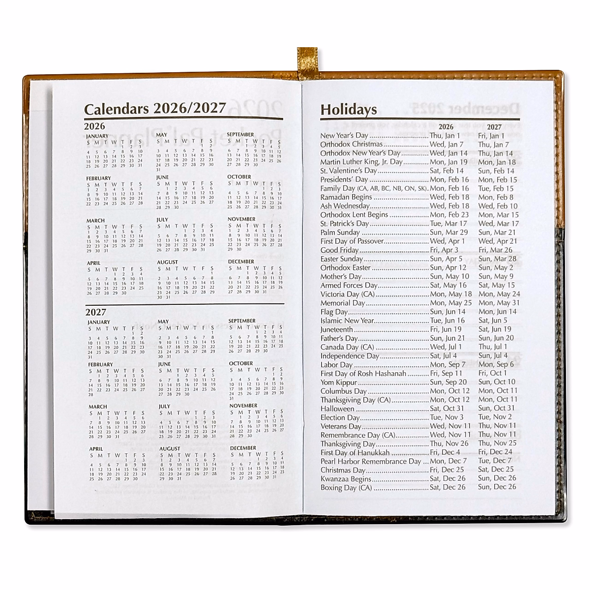 BookFactory 2023 Weekly Pocket Calendar / 2023 Calendar / 2023 Weekly Calendar / Weekly Planner Organizer - Calendar with Notepad (CAL-2023-POCKET(Organizer))