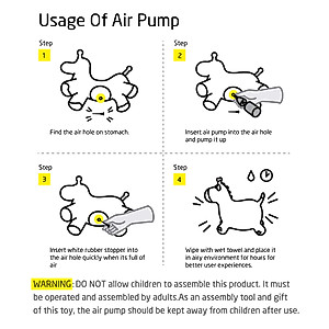 gloexeolg Bouncy Horse Inflatable Kids Ride on Toy Birthday Gifts for Toddlers Girls and Boys 1 of Set(Yellow Giraffe)