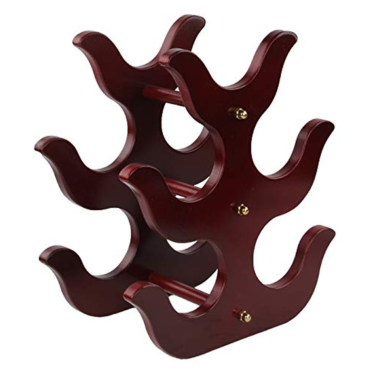 Cherish Wood Wine Rack, Freestanding Countertop Wine Bottle Holder, Wine Display Storage Shelf (5 Bottle)