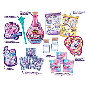 Oosh Potions Slime Surprise (Pink) by ZURU DIY Slime Kit with Sparkles, Beads, Glittler, Stress Relief, Party Favors, Magical Fluffy Putty Slime for Kids and Girls Ages 6+