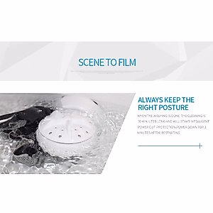 Beauty HAO Ultrasonic Washing Machine, Double Power Version, 2022 Upgraded Portable Twin Turbo Washer, Machine with USB and Speed Control for Travel Business Trip or College, White-24W