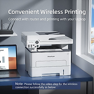 Pantum M7102DW Monochrome Wireless All-in-one ADF Multifunction Laser Printer, Auto Duplex, Copy＆Scan(W5G63B)