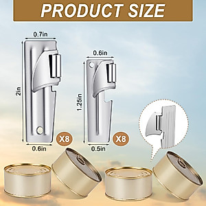 Honeydak 16 Pcs P-38 Can Opener and P-51 Military Can Opener Stainless Steel Camping Can Openers Portable Survival Can Opener Army for Travel Kitchen Tool Men Women, Silver