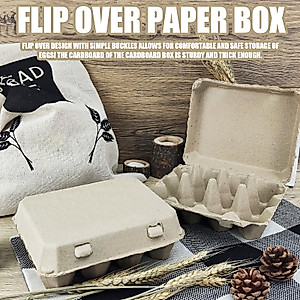QPEY 25 Pcs Egg Cartons Cheap Bulk, 3x4 Eggs 12 count Pulp Paper Egg Tray Egg Storage Containers Holder for Supermarkets, Kitchen, Vegetable Markets