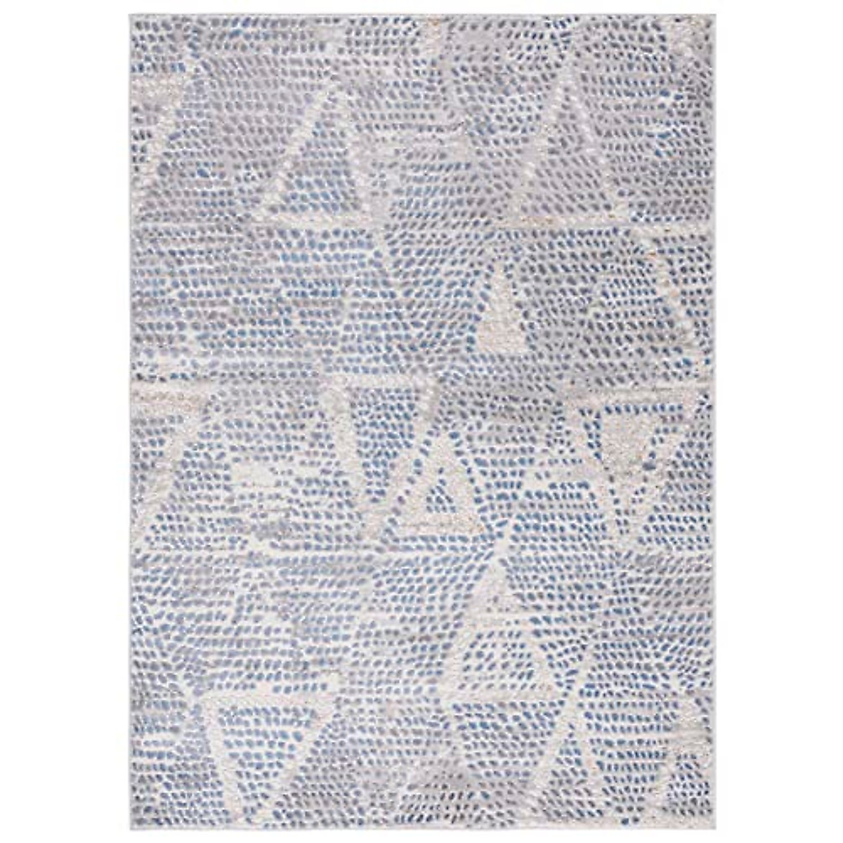 Safavieh Palma Collection 9' x 12' Beige/Blue PAM318A Modern Contemporary Non-Shedding Area Rug