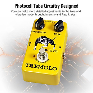 JOYO Tremolo Effect Pedal Beloved Old Amps Photoelectric Tube Circuitry Tremolo for Electric Guitar Effect - True Bypass (JF-09)