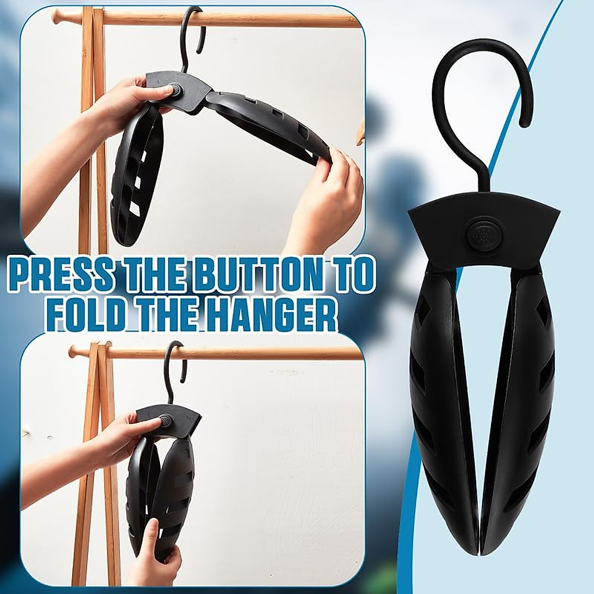 2 Pcs Foldable Wetsuit Hanger Fast Dry Surfing Suit Hangers Folding Vented Hanger for Men Women Suit Diving Accessories