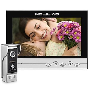 9inch Wired Video Intercom System with Camera and Monitor Doorbell,Doorbell Camera with Monitor Supports Unlocking,Monitoring,Dual-Way Intercom for Villa Home Office Apartment
